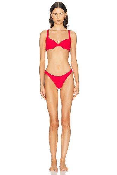 JUILLET Juliet Bee Bikini Bottom - Raspberry