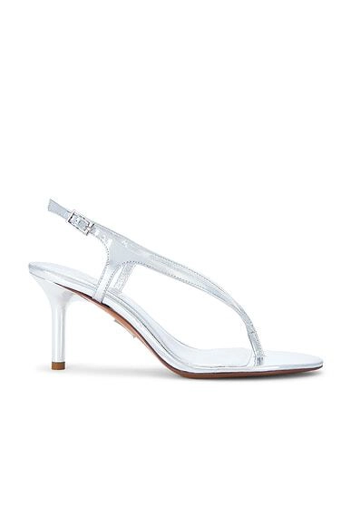 Retrofete Klotilde Slingback Sandal In Metallic Patent Leather - Silver