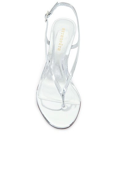 Retrofete Klotilde Slingback Sandal In Metallic Patent Leather - Silver