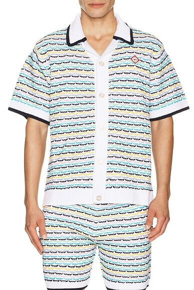 Casablanca Tuck Stitch Short Sleeve Shirt