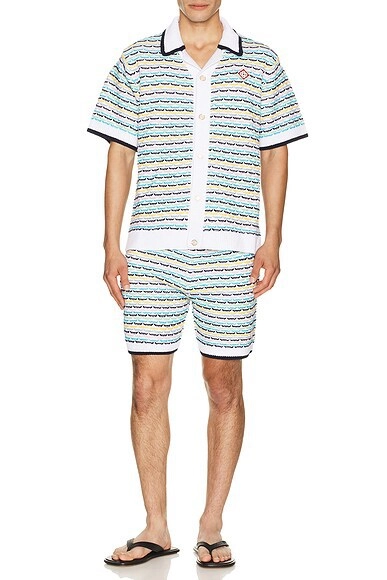 Casablanca Tuck Stitch Short Sleeve Shirt
