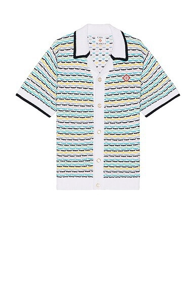 Casablanca Tuck Stitch Short Sleeve Shirt