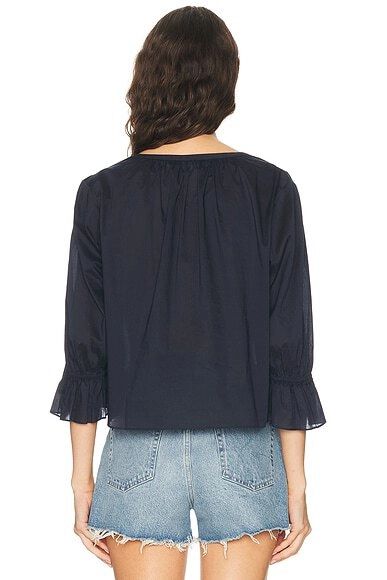 FRAME The Poet Blouse - Navy