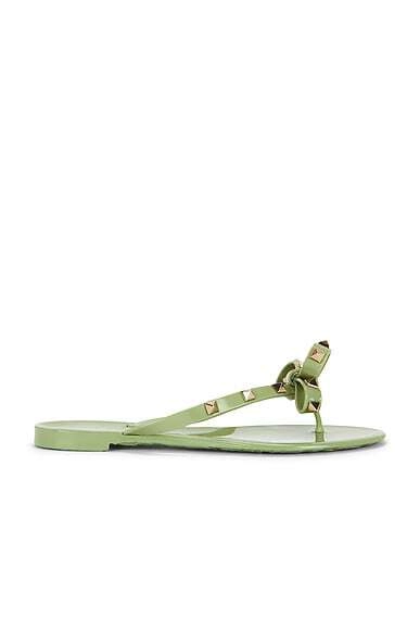 Valentino Garavani Rockstud Thong Sandals - Cleared Mint