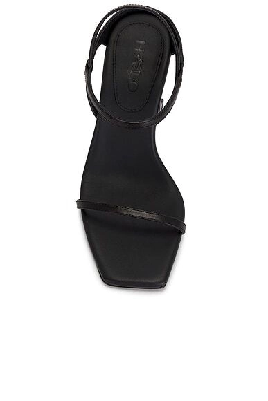 HAELO Sculptural Heel Leather Sandals