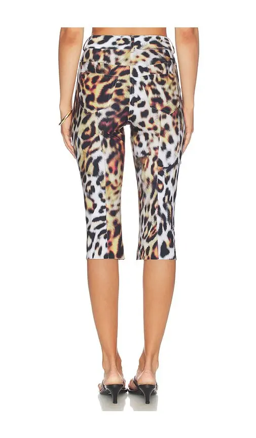 Norma Kamali Pedal Pusher Jean Animal Print - Multi