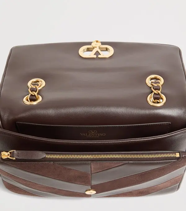 Valentino Garavani Lambskin Chevron Djuna Shoulder Bag