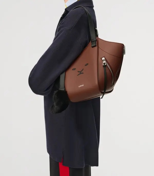 Loewe Lion Intarsia Hammock Flip Tote Bag