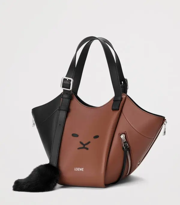 Loewe Lion Intarsia Hammock Flip Tote Bag