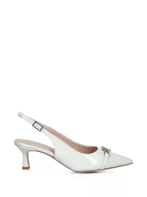 Valentino Garavani Vlogo Slingback Pumps - Silver