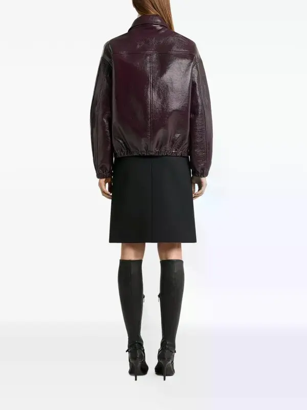 COURREGES Zip-up Jacket With Vinyl-effect Finish