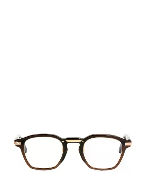 MOVITRA Ac 04 Geometric-frame Glasses - Brown
