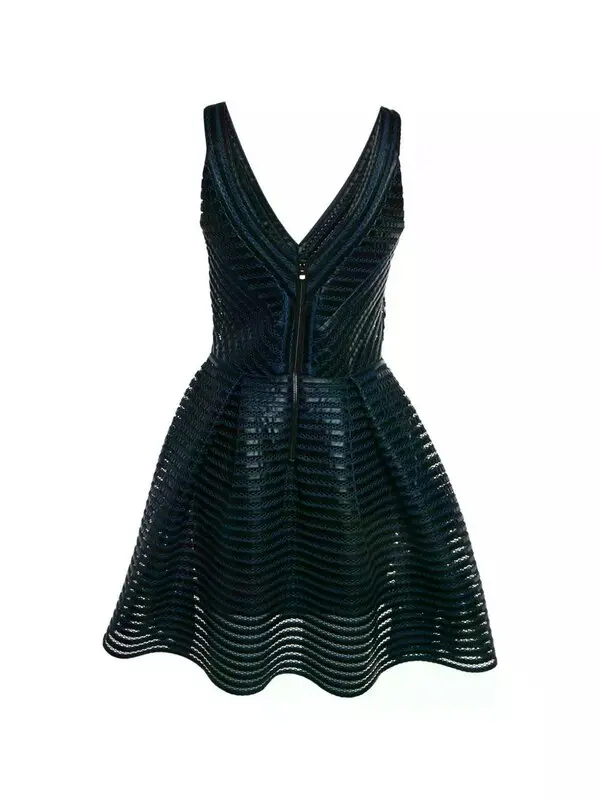 Maje Rosemount Striped Mesh Dress