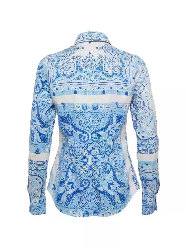 Etro Paisley Print Long-sleeve Shirt - Blue