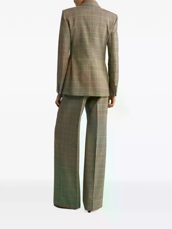 Etro Double-breasted Stretch-wool Jacket With Prince Of Wales Motif