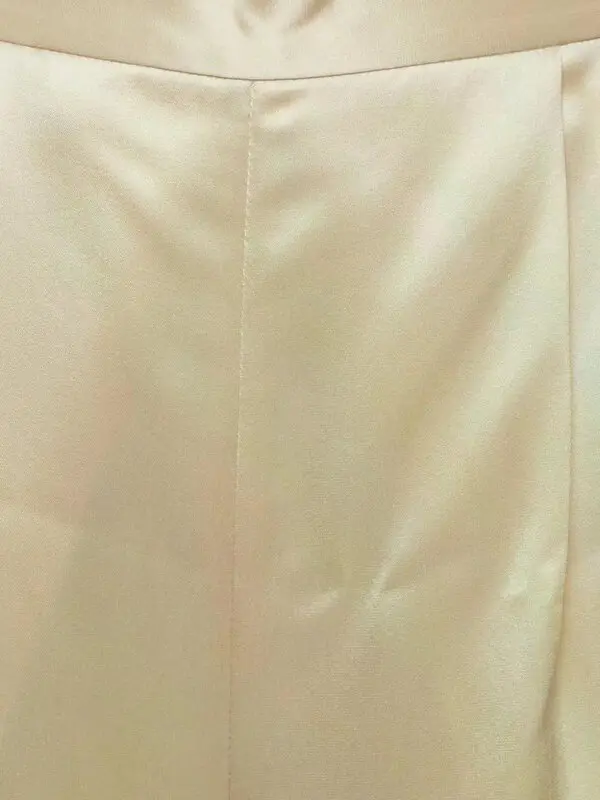 NORA Wide-leg Pleated Satin Trousers