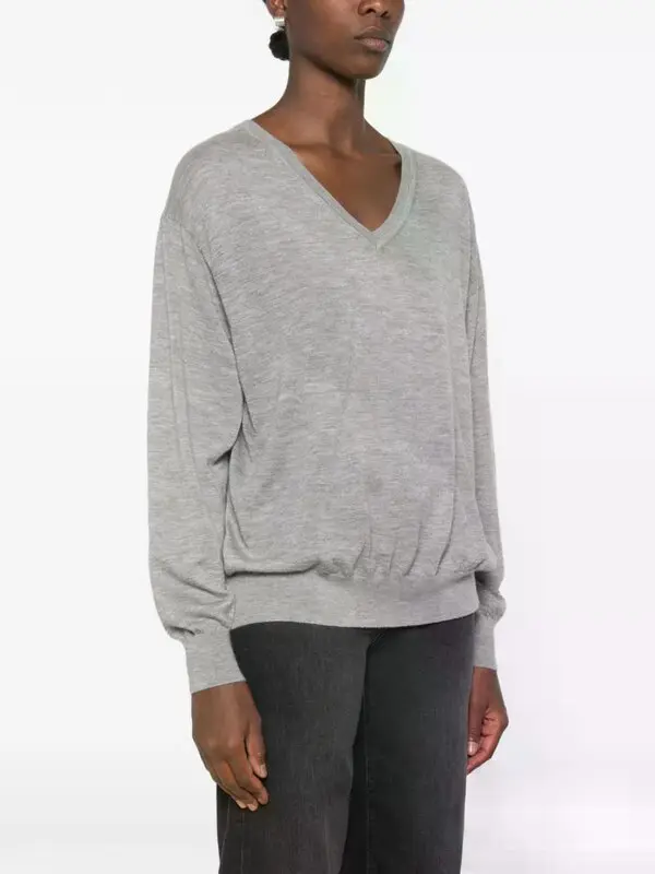 FRAME The Crinkle V-neck Sweater