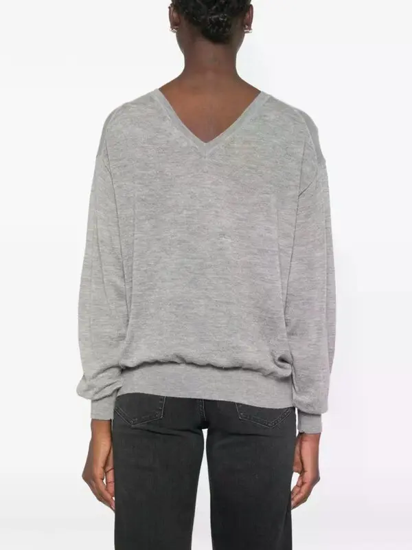 FRAME The Crinkle V-neck Sweater
