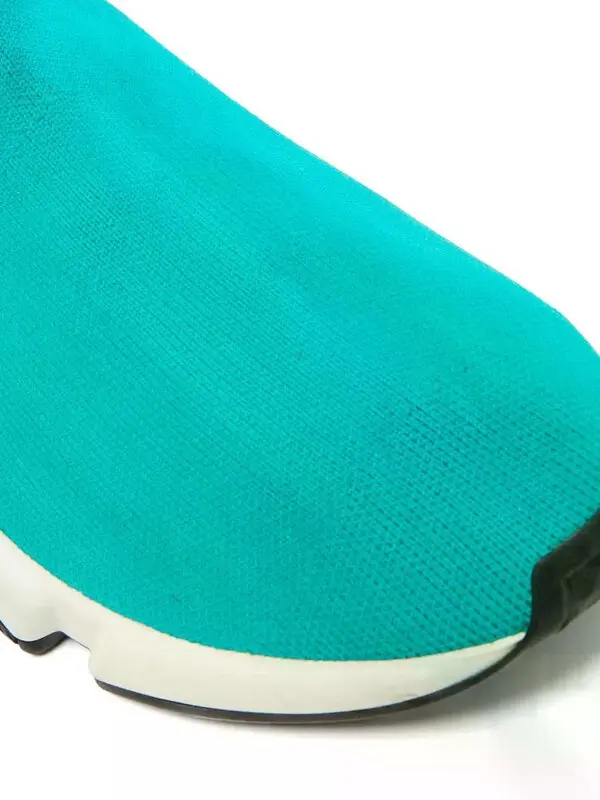 Balenciaga Knit High-top Slip-on Sneakers - Blue