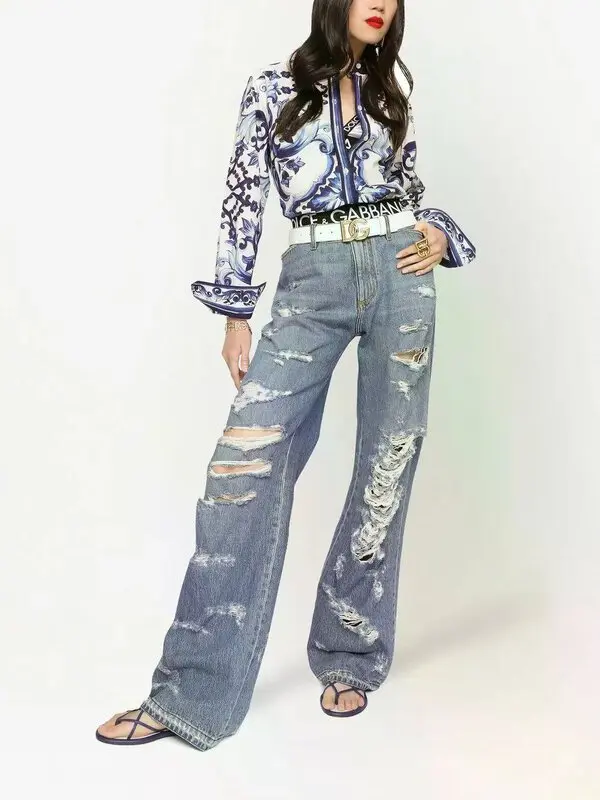 Dolce & Gabbana Majolica Print Poplin Shirt