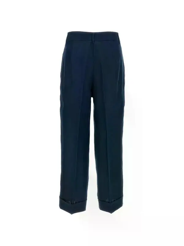 Max Mara Linen Basketweave Trousers