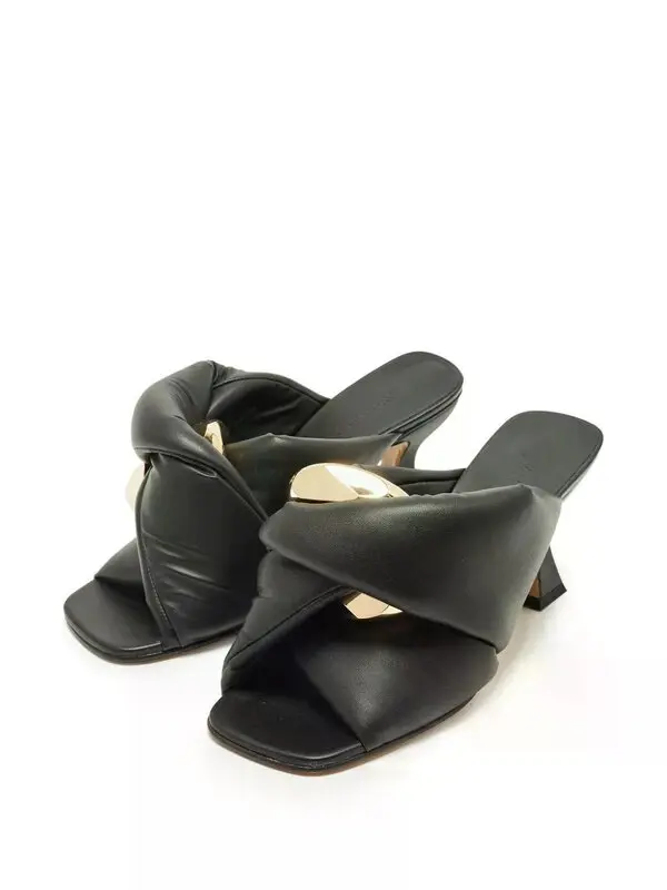 JW Anderson Chain Twist Heeled Sandals - Black