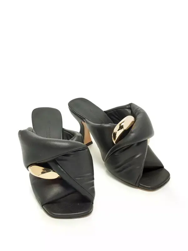 JW Anderson Chain Twist Heeled Sandals - Black