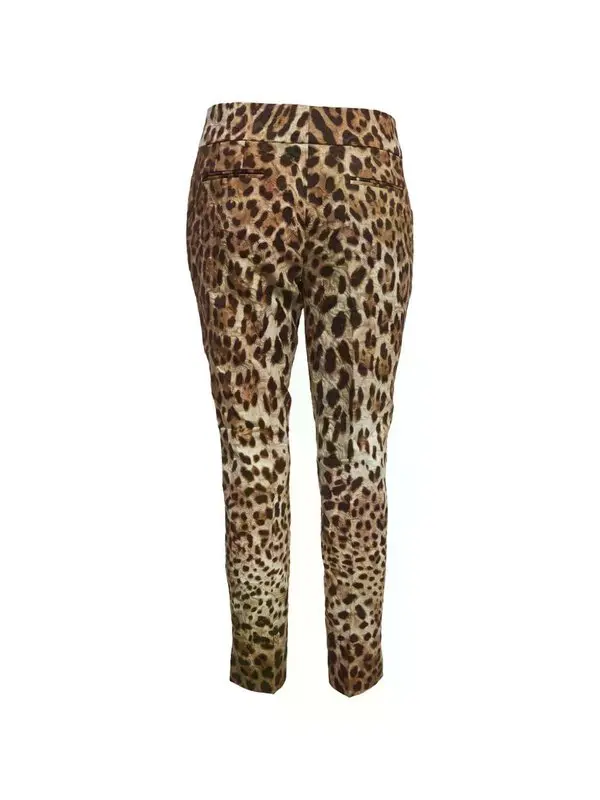Dolce & Gabbana Leopard-print Jacquard Slim Cut Trousers