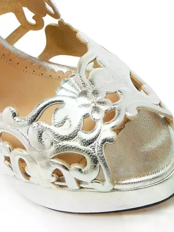 CHARLOTTE OLYMPIA Belinda Laser-cut Platform Sandals