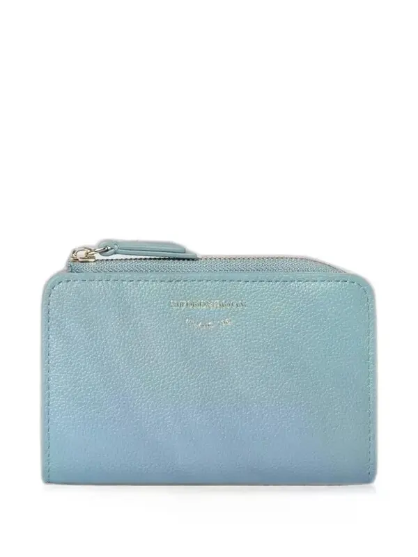 Emporio Armani Grained Leather Wallet - Blue