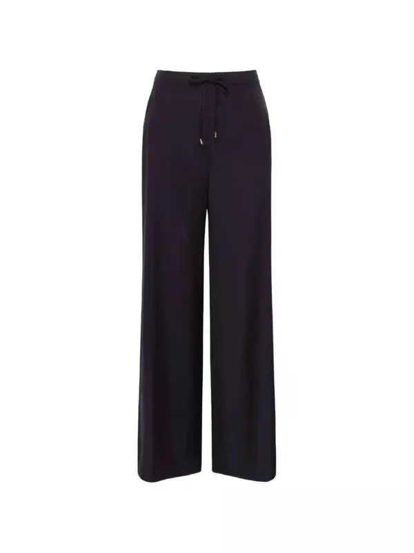 Max Mara Virgin Wool Drawstring Wide-leg Trousers