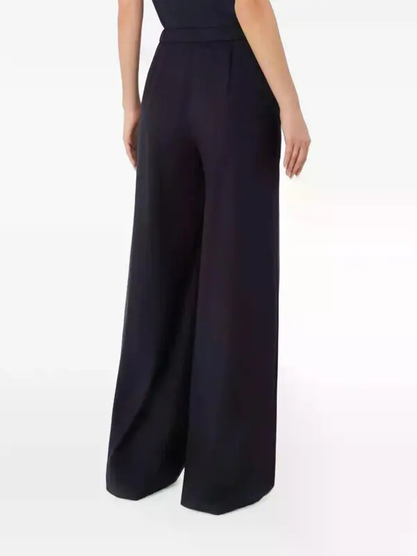 Max Mara Virgin Wool Drawstring Wide-leg Trousers