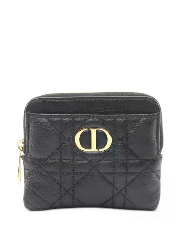 Dior 2010s Cannage Caro Coin Purse - Black