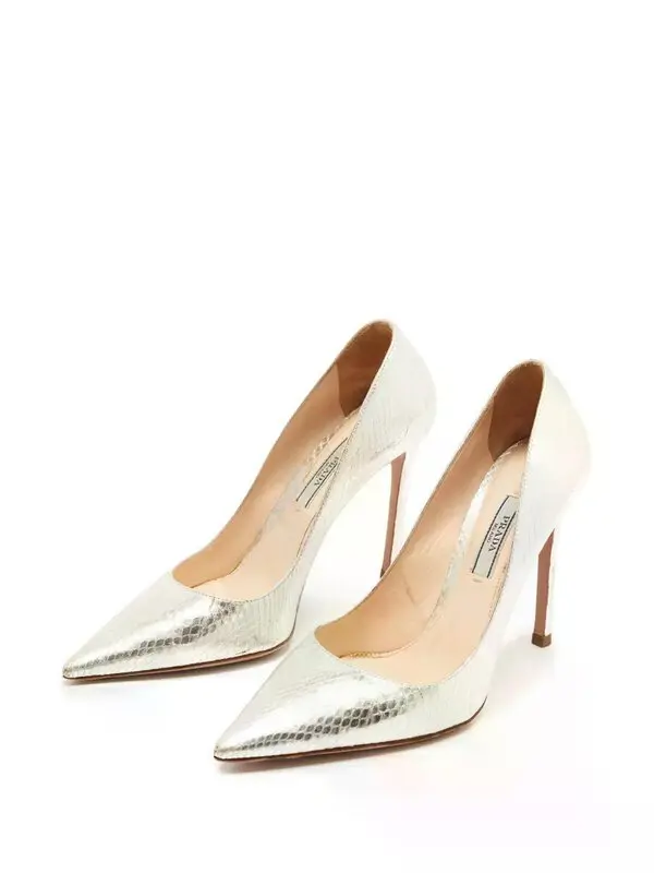 Prada Snakeskin-embossed Stiletto Pumps
