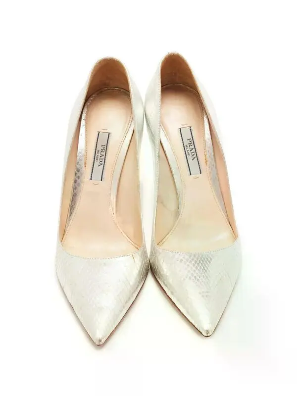 Prada Snakeskin-embossed Stiletto Pumps