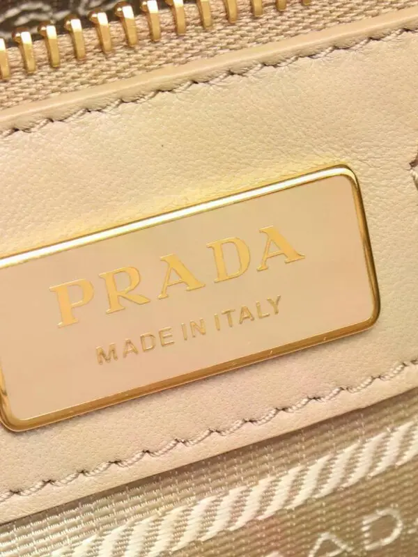 Prada Saffiano Tote Satchel - Neutrals