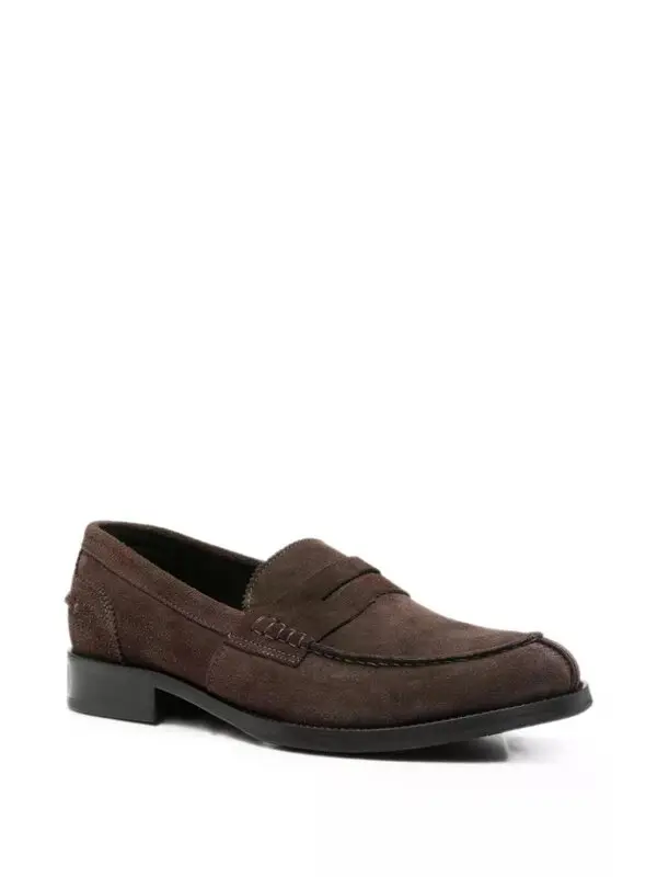 VELA SHOP Suede Penny-slot Loafers
