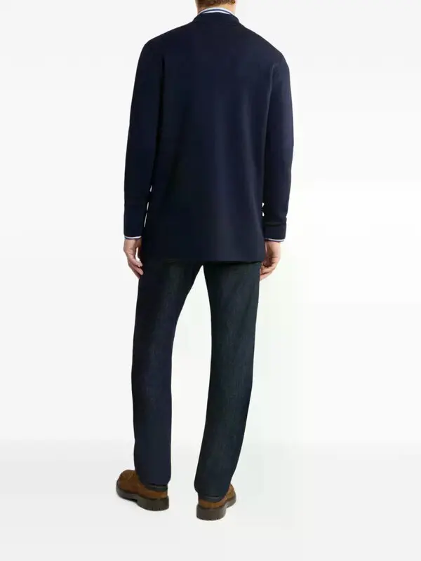Etro Single-breasted Wool Blend Jacket With Embroidered Logo