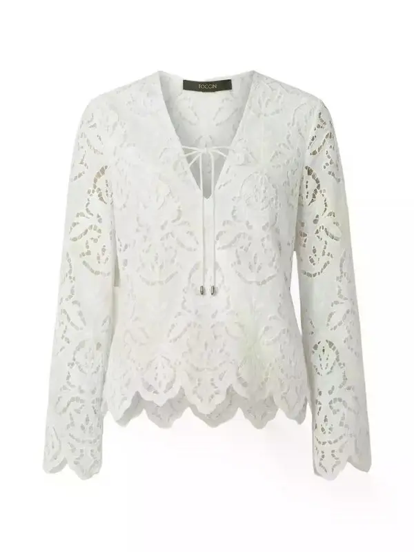 TOCCIN Halina Lace Blouse - White
