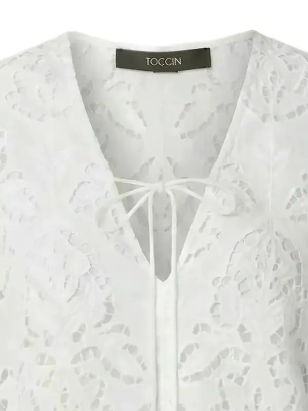 TOCCIN Halina Lace Blouse - White