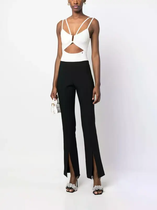 NISSA Cut-out Double-strap Top - White