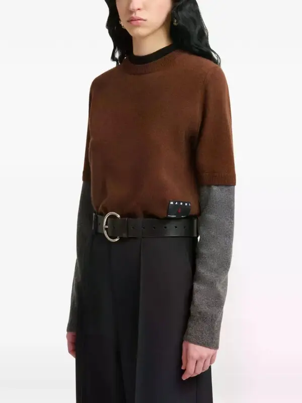 Marni Layered Effect Cashmere Jumper