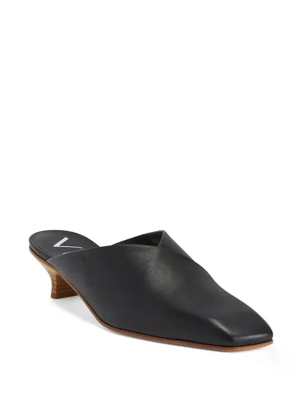 GIUSEPPE ZANOTTI Square-toe Leather Mules