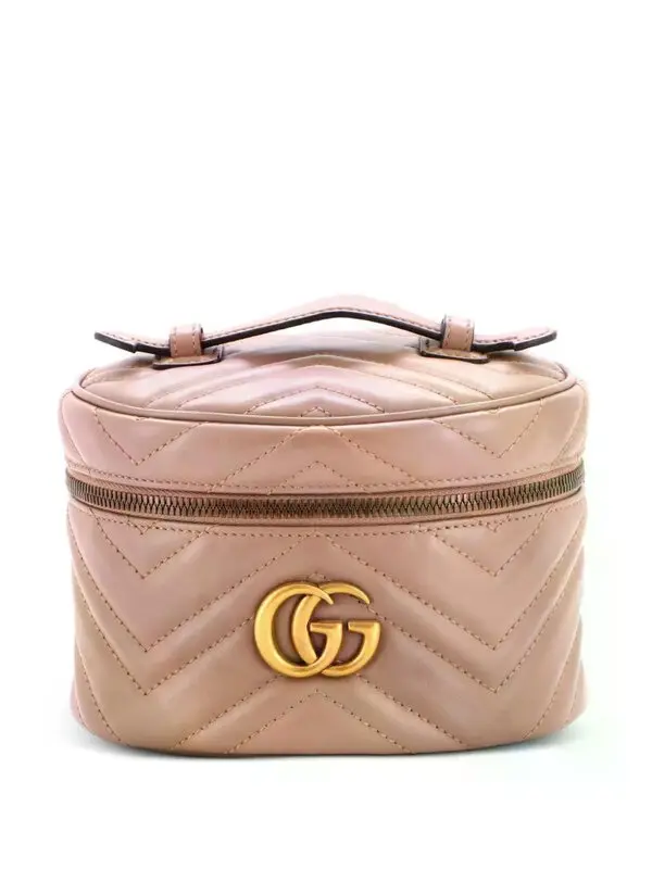 Gucci Gg Marmont Vanity Matelassé Leather Mini Backpack - Neutrals