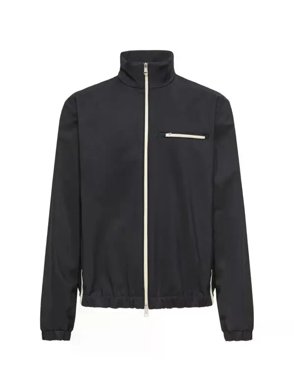 Moncler Fourioun Logo Patch Zip-up Jacket - Blue