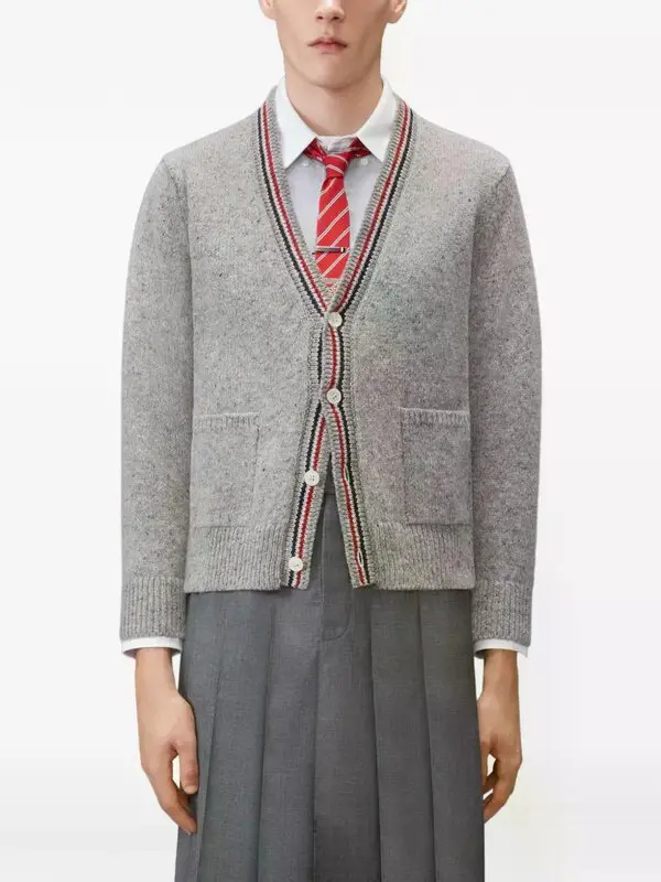 Thom Browne Hector Intarsia-knit Cardigan