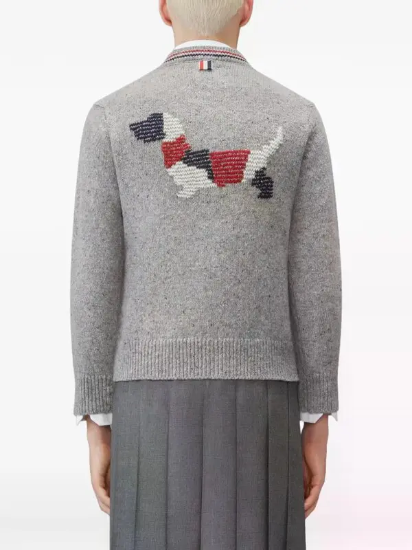 Thom Browne Hector Intarsia-knit Cardigan