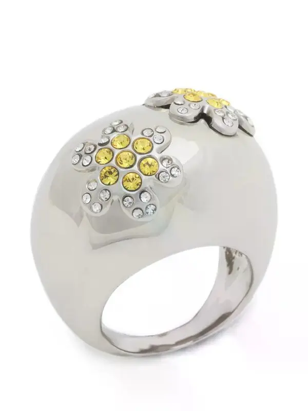 Marni Crystal-embellished Flower Ring