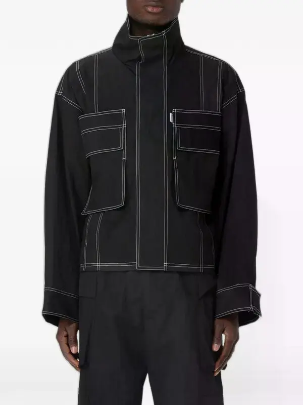 BONSAI Contrast-stitch Pocket-detail Jacket