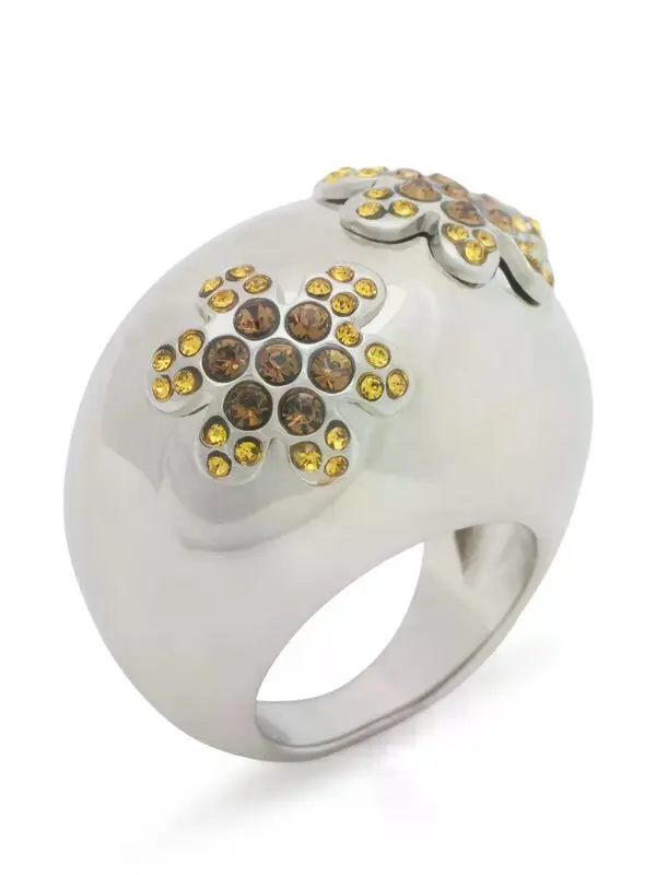 Marni Rhinestone Daisy Ring